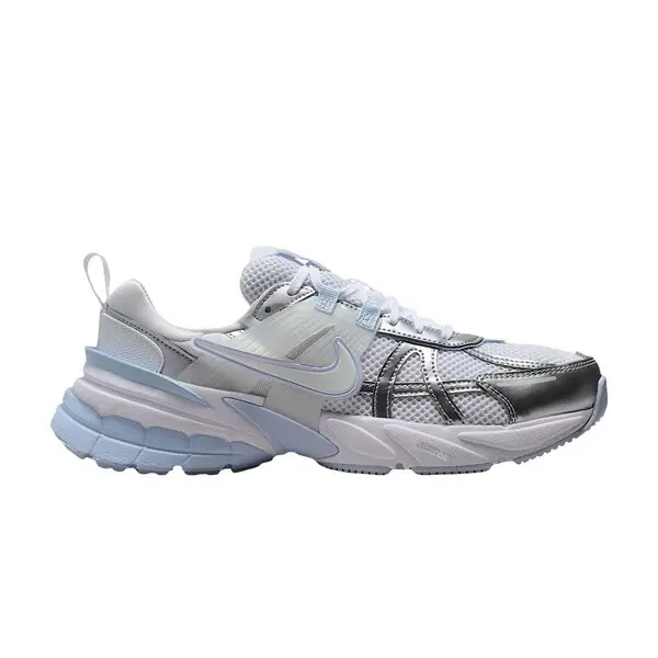 Nike Wmns V2k Run Metallic Silver Hydrogen Blue - White