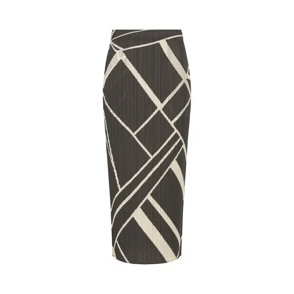Issey Miyake Fold Line Skirt 'charcoal