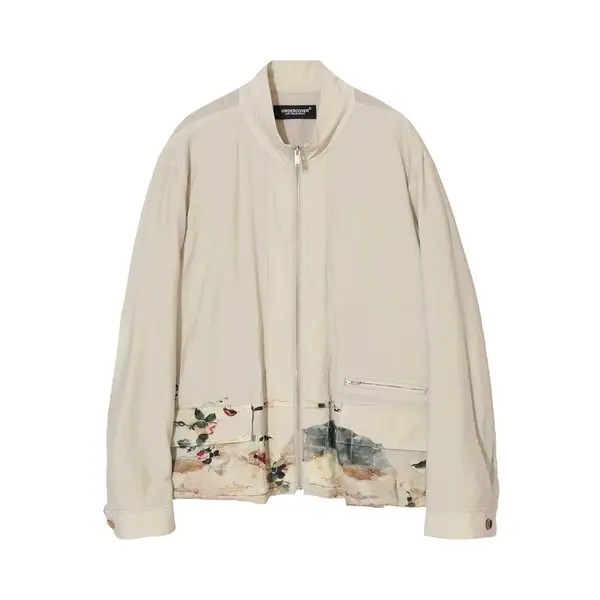 Undercover Graphic Print Zip Up Blouson /beige - Grey