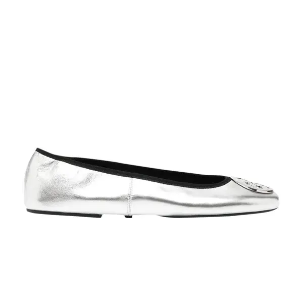 Tory Burch Wmns Reva Travel Ballet - Silver