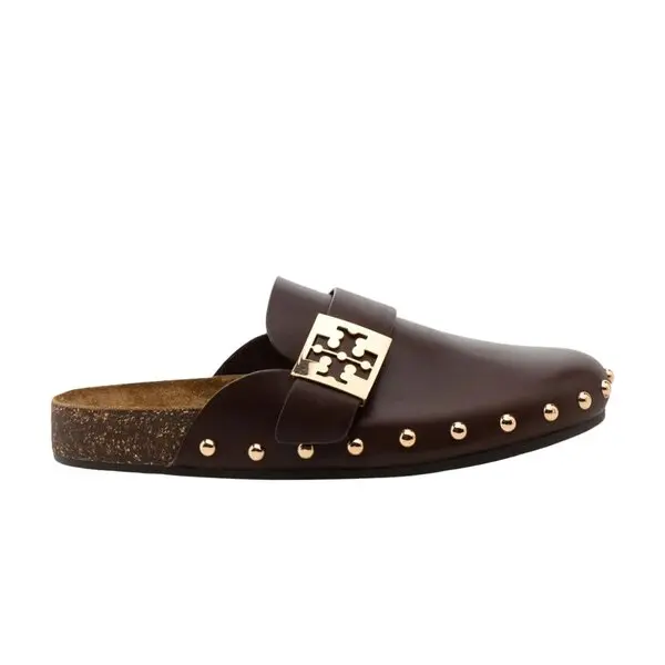 Tory Burch Wmns Mellow Stud Mule 'deep Mocha Gold
