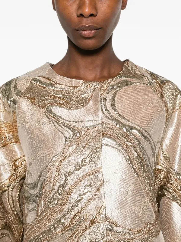 SUSANNE BOMMER Floral Print Crewneck Jacket