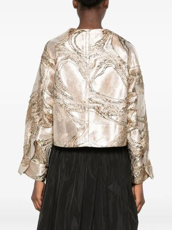 SUSANNE BOMMER Floral Print Crewneck Jacket
