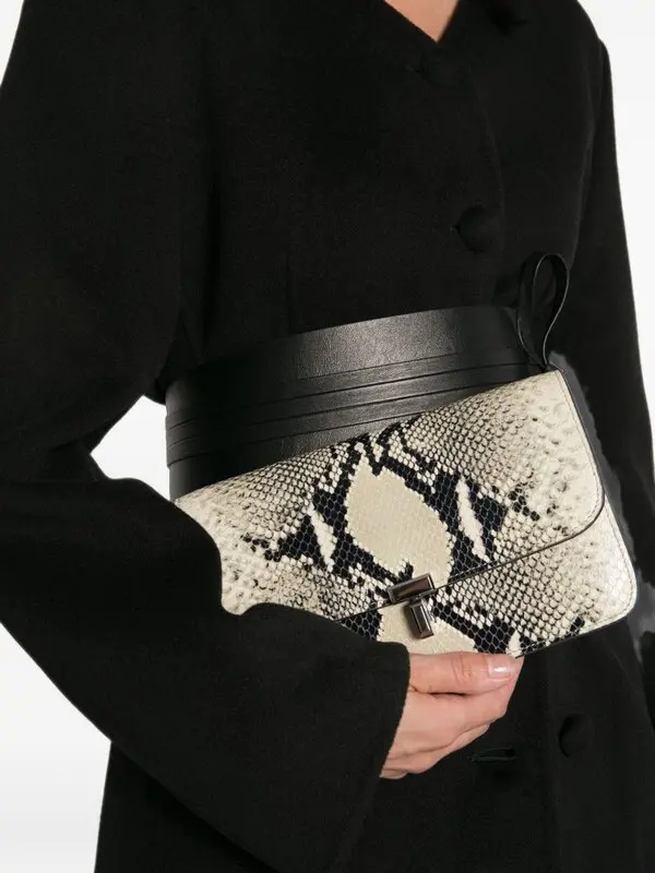 TOTEME T-lock Leather Crossbody Bag