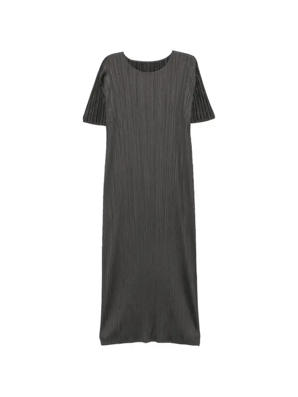 Issey Miyake Pleated Long Dress - Grey