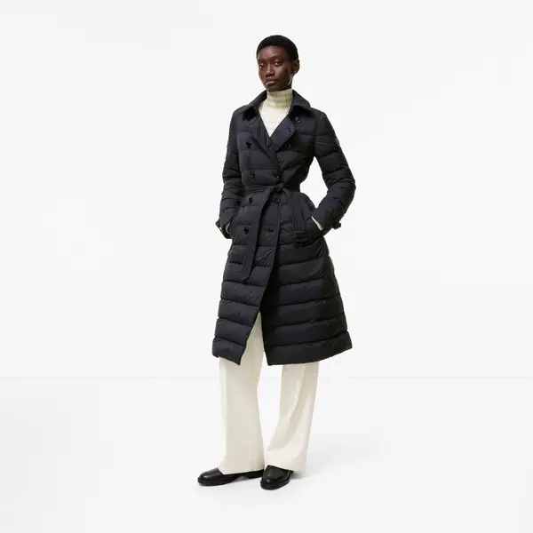 Burberry Long Nylon Audley Puffer Coat