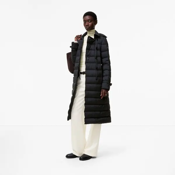 Burberry Long Nylon Audley Puffer Coat