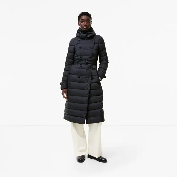 Burberry Long Nylon Audley Puffer Coat
