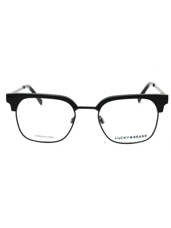 Lucky Brand Rectangular Full Rim Metal Eyeglasses - Black