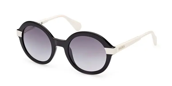Max & Co. Max & Co Mo0052 Sunglasses - Black/white / Gradient Smoke