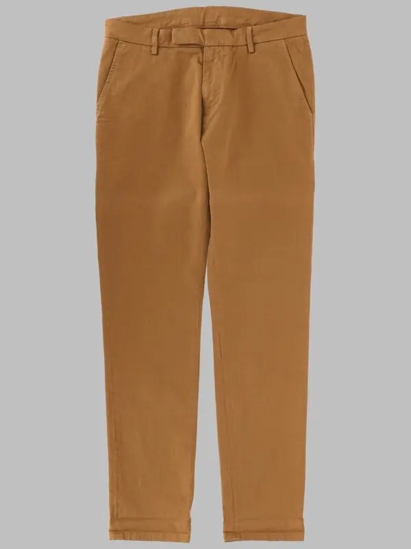 Brian Dales Cotton Blend Trousers - Brown