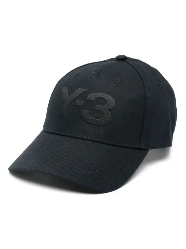 Y3 Embroidered Logo Cap With Adjustable Strap - Black