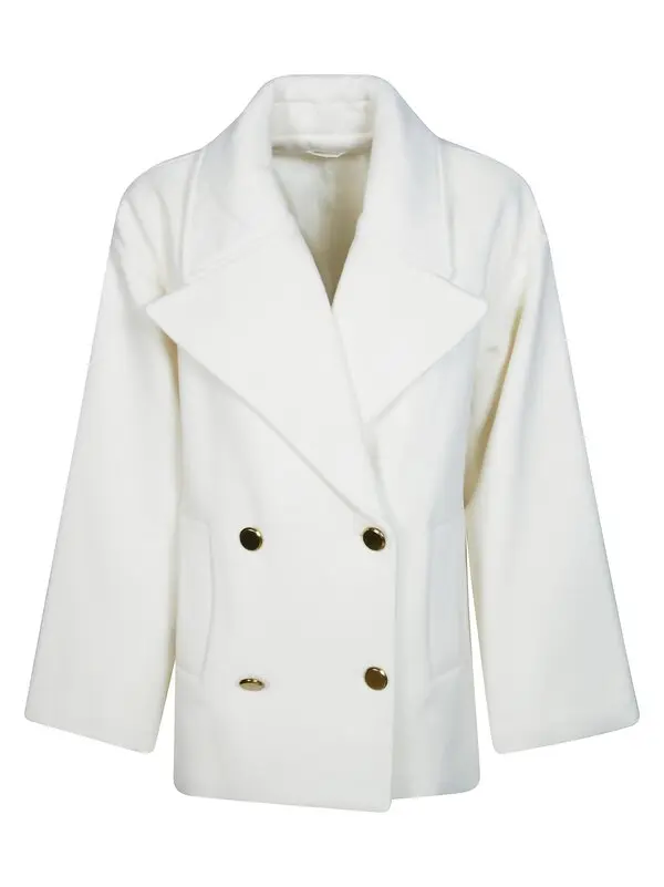PAROSH Double-breasted Caban Coat For
