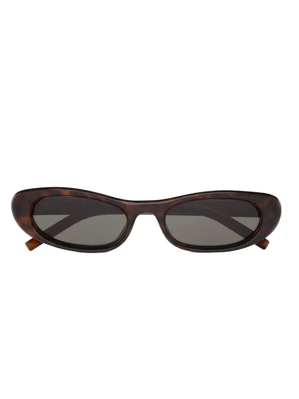 Saint Laurent Cat-eye Sunglasses With Cushion Frame - Marrone