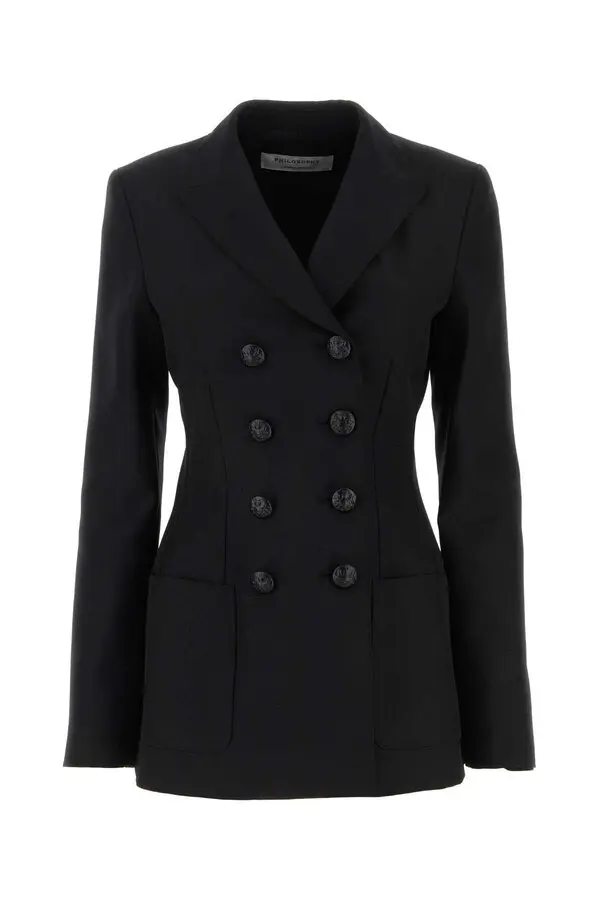 Philosophy Di Lorenzo Serafini Textured Grain Blazer For - Black