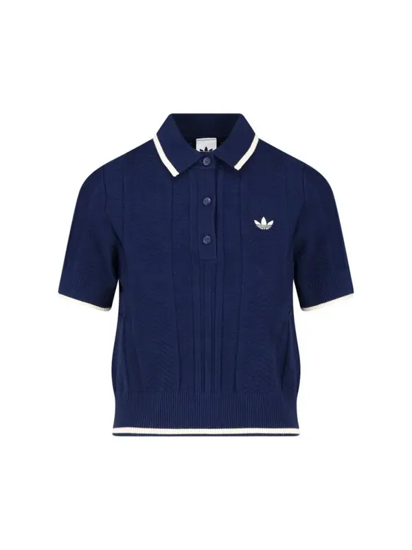 Adidas Knit Polo Shirt - Blue