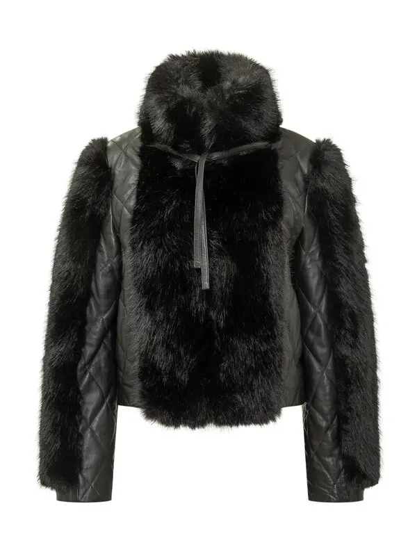ROTATE BY BIRGER CHRISTENSEN Faux Fur Mini Jacket