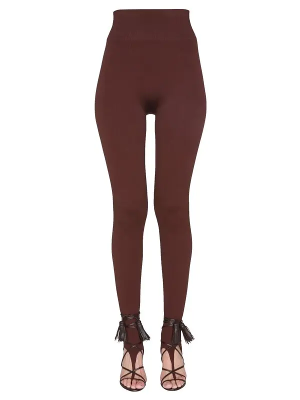 ANDREĀDAMO Cut-out Detail Elastic Waist Leggings