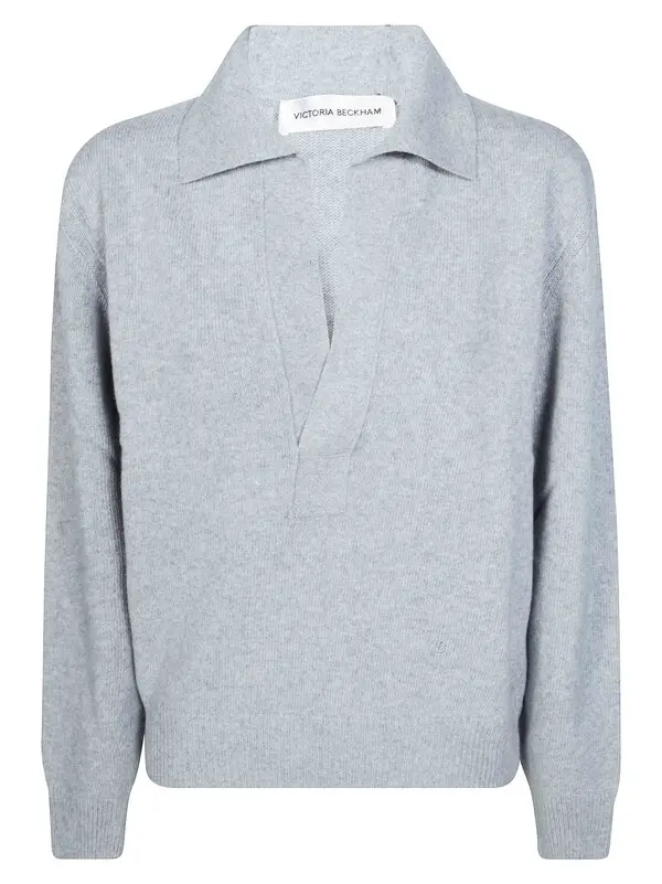 Victoria Beckham Genevieve Merino Wool & Cashmere Sweater - Grigio