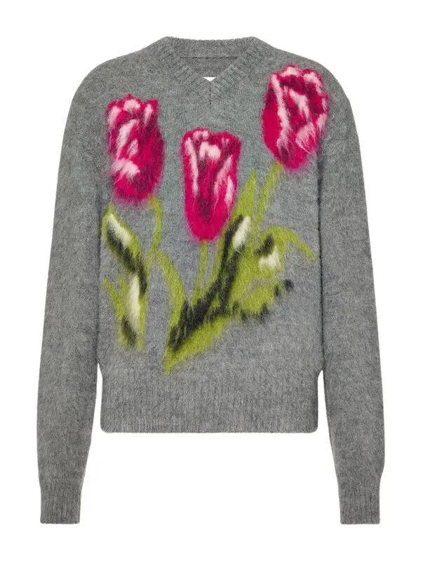 MAISON MARGIELA Wool-alpaca Blend Sweater - Grey