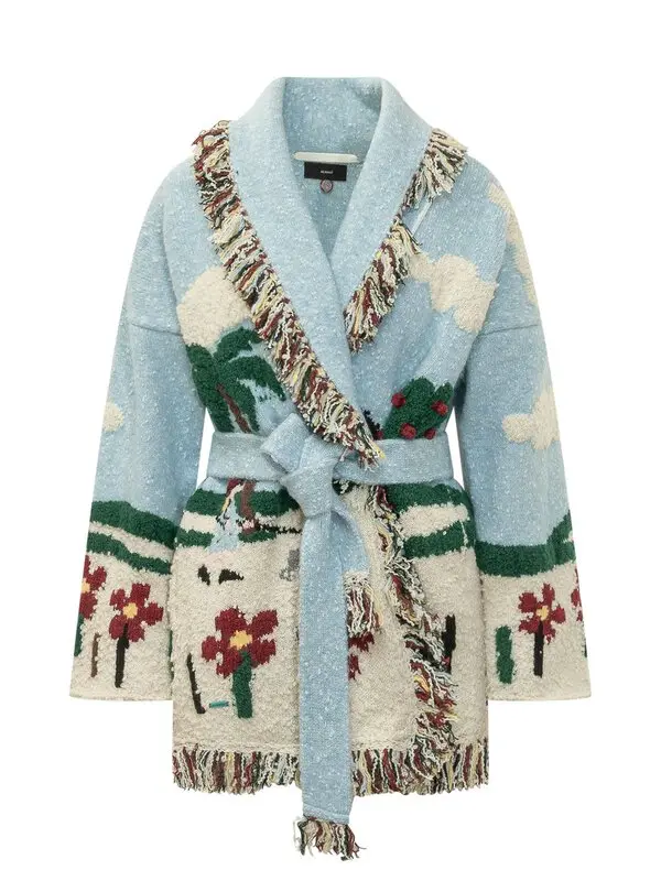 Alanui Casa Cardigan - Light Blue