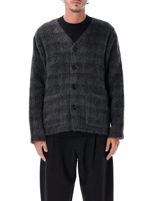 Our Legacy Fuzzy Button-front Cardigan Sweater - Grigio