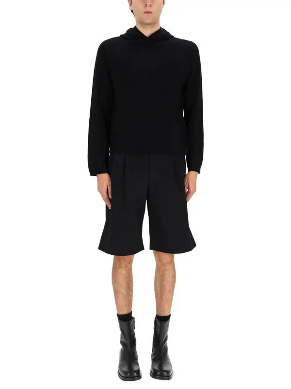 Our Legacy Merino Wool Hooded Sweater - Black