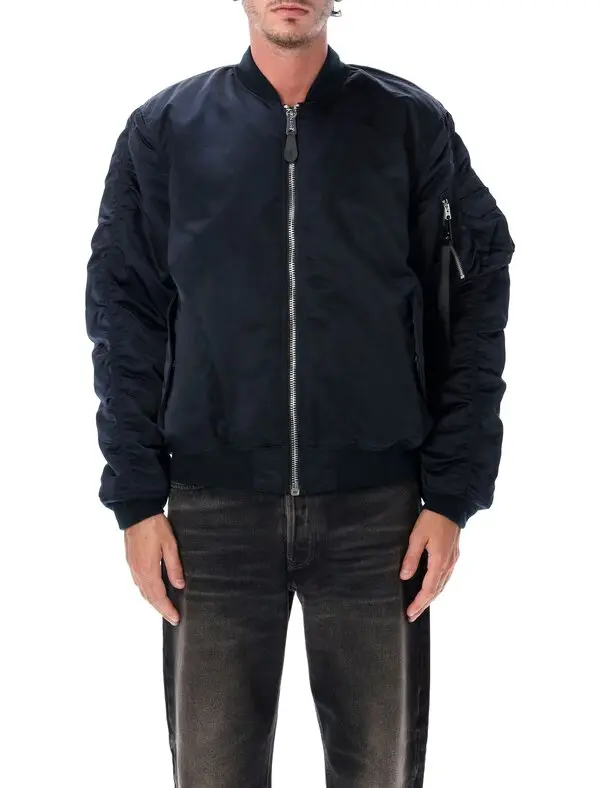 Alpha Industries Nylon Bomber Jacket - Rep Blue