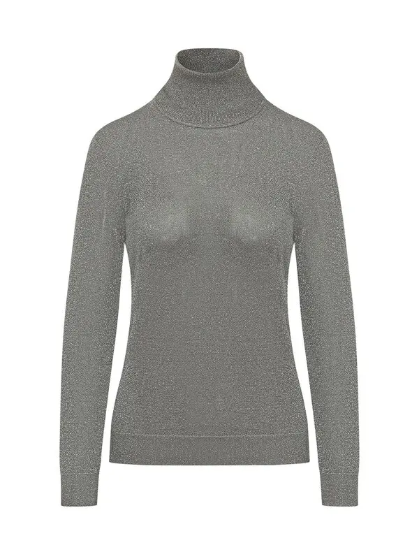 Ralph Lauren Knit Pullover Sweater - Black/silver Metallic