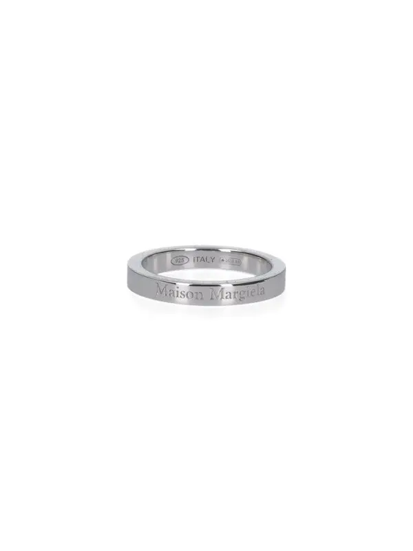 MAISON MARGIELA Sterling Logo Band Ring - Silver
