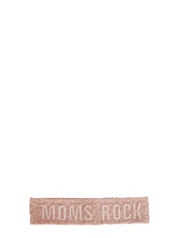 LABEL K Braided Fabric Bracelet Moms Rock - Pink