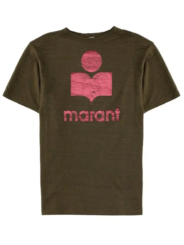 MARANT ETOILE Graphic Logo Crewneck T-shirt - Brown