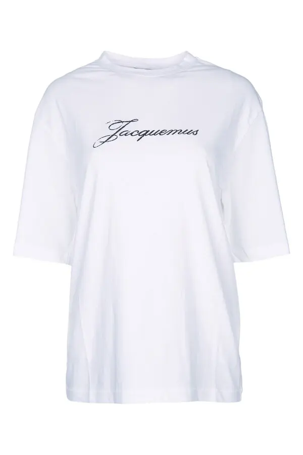 Jacquemus Jacquard Detail Mini T-shirt - White