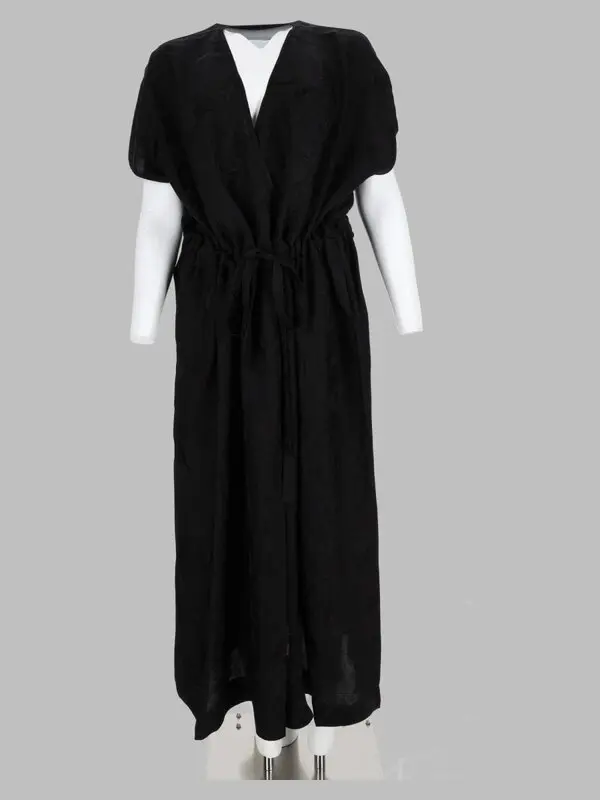 UMA WANG Viscose-cupro Maxi Dress - Black
