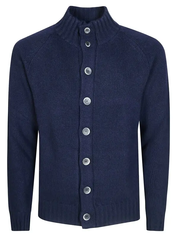 Altea Button-detail Knit Jacket Sweater - Grigio