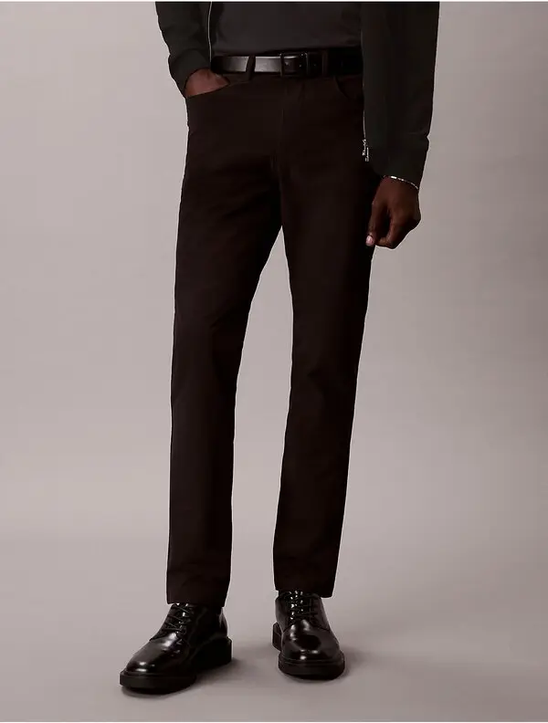 Calvin Klein Slim Tech Dobby 5-pocket Pants - Black