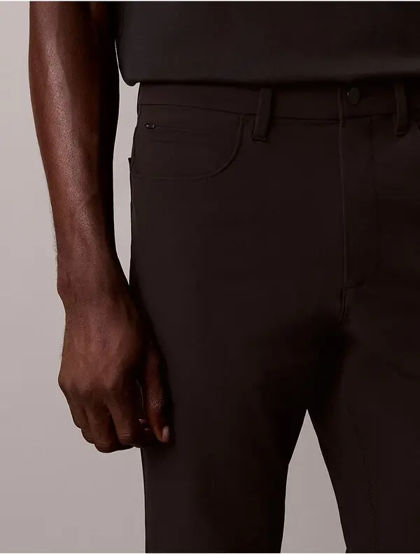 Calvin Klein Slim Tech Dobby 5-pocket Pants - Black
