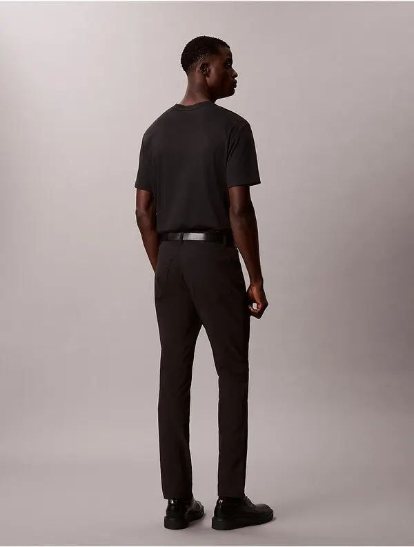Calvin Klein Slim Tech Dobby 5-pocket Pants - Black