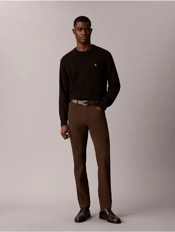 Calvin Klein Slim Tech Dobby 5-pocket Pants - Dark Coffee