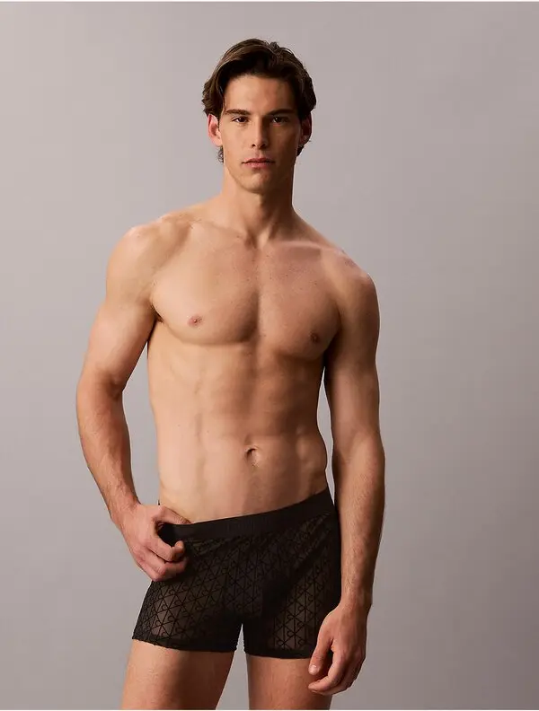Calvin Klein Sheer Mesh Trunk - Black