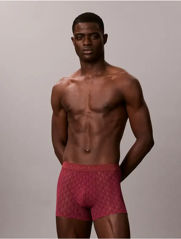 Calvin Klein Sheer Mesh Trunk - Established Red