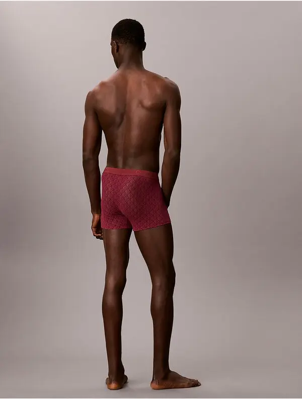 Calvin Klein Sheer Mesh Trunk - Established Red