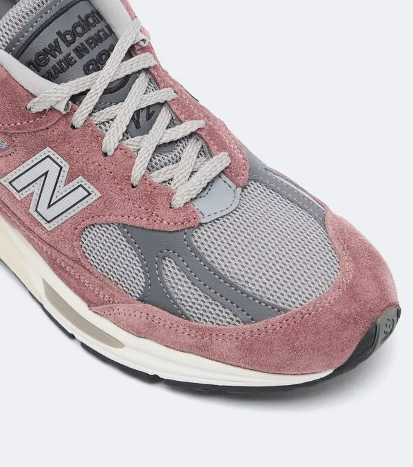 NEW BALANCE 991v2 Miuk Suede-trimmed Sneakers
