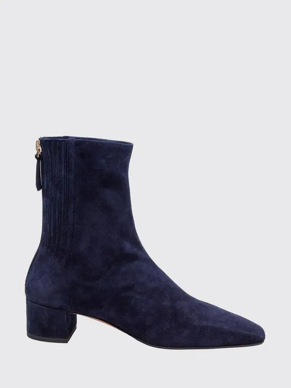 AQUAZZURA Saint Honorè Suede Chelsea Boots With A Tapered Toe - Blue