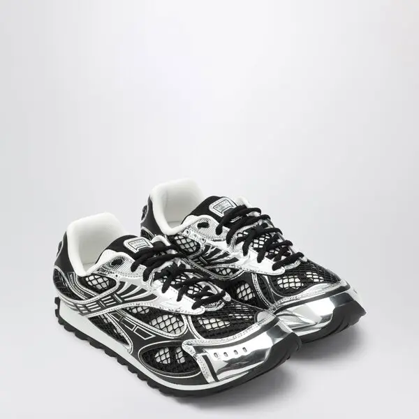 Bottega Veneta Orbit /silver Sneakers In Technical Fabric