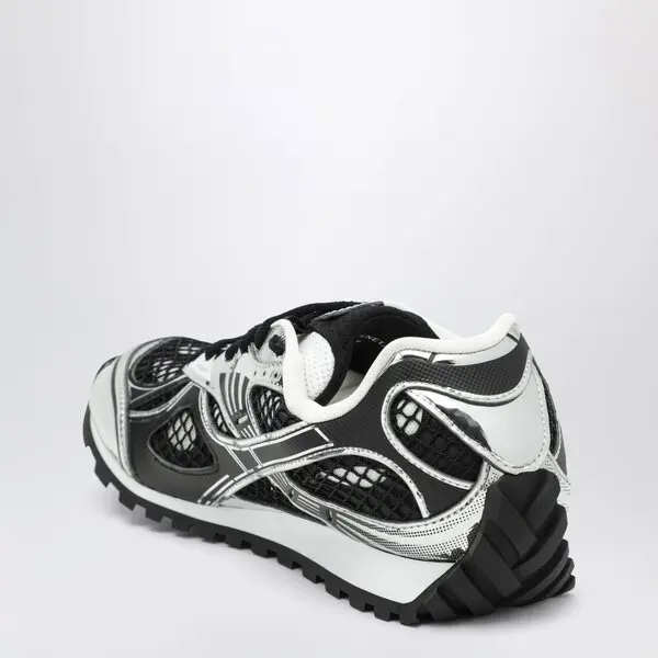 Bottega Veneta Orbit /silver Sneakers In Technical Fabric