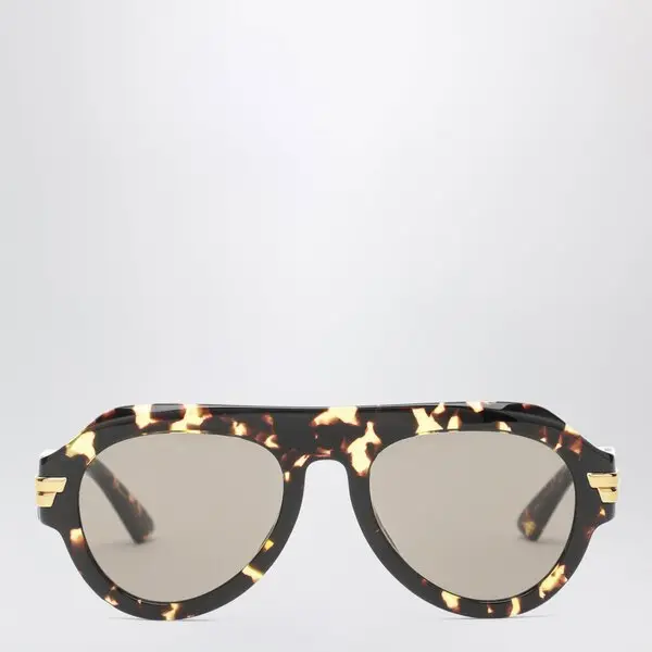 Bottega Veneta Havana Aviator Sunglasses In Acetate - Brown