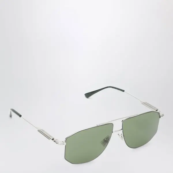 Bottega Veneta Silver-tone Sunglasses In Metal