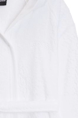 BOSS Cotton Dressing Gown With Embroidered Logo