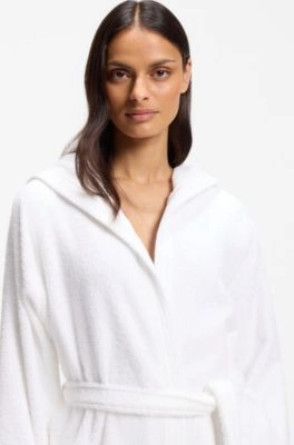 BOSS Cotton Dressing Gown With Embroidered Logo